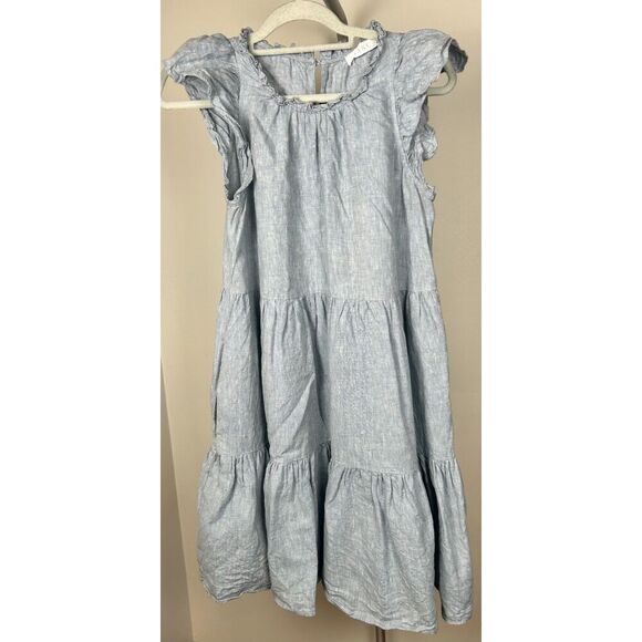 LAKE | Dresses | Lake Helen Dress Blue 0 Linen Preppy Vacation Boho ...
